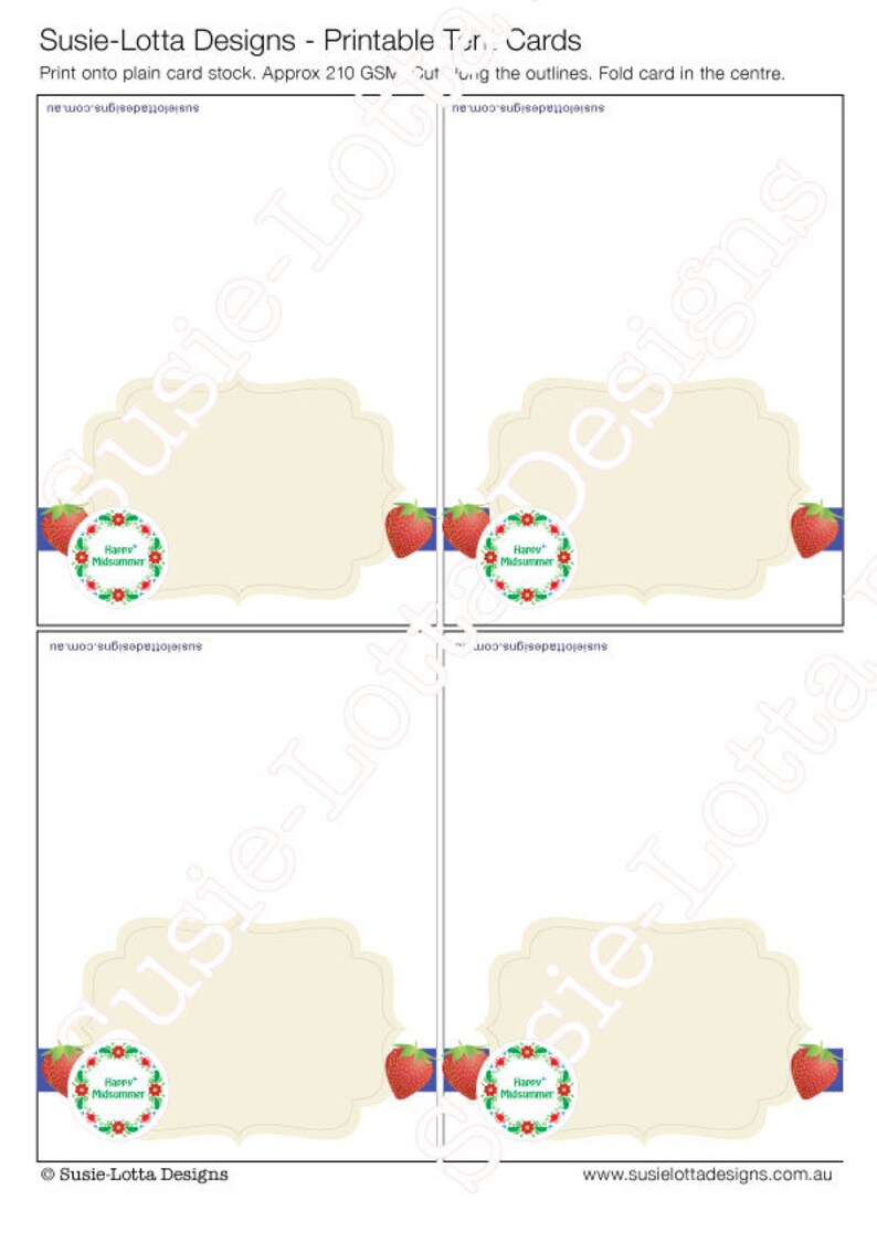 Happy Midsummer Package | DIY Party | Swedish Decorations | Tags & Cake ...