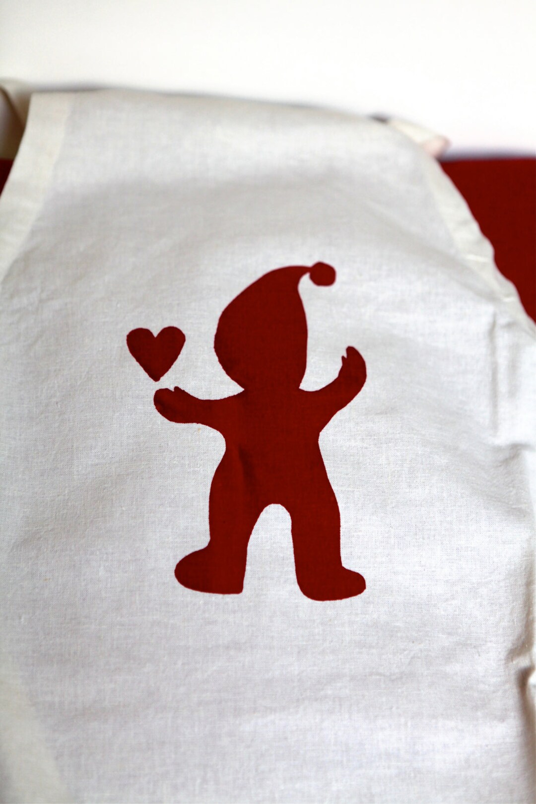 Scandinavian Tomte Elf Hand Screen Printed Hemp Apron - Etsy