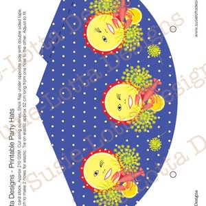 Winking Full Moon - Crayfish Party Theme - Party Hat - Printable PDF ...