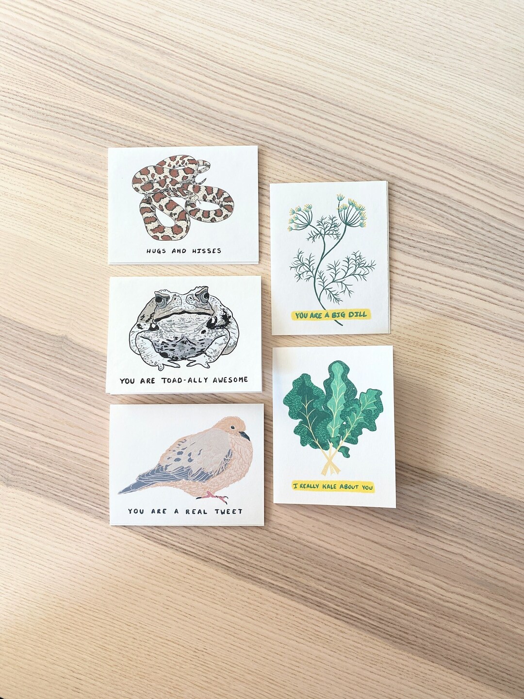 Funny Nature Pun Greeting Card Set: Original Art Notecards - Etsy ...