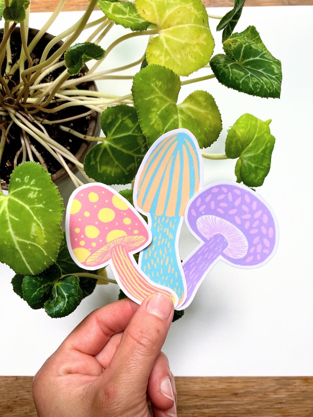 Pastel Mushrooms Vinyl Sticker Set | Mushroom Lovers Gift | Cute ...
