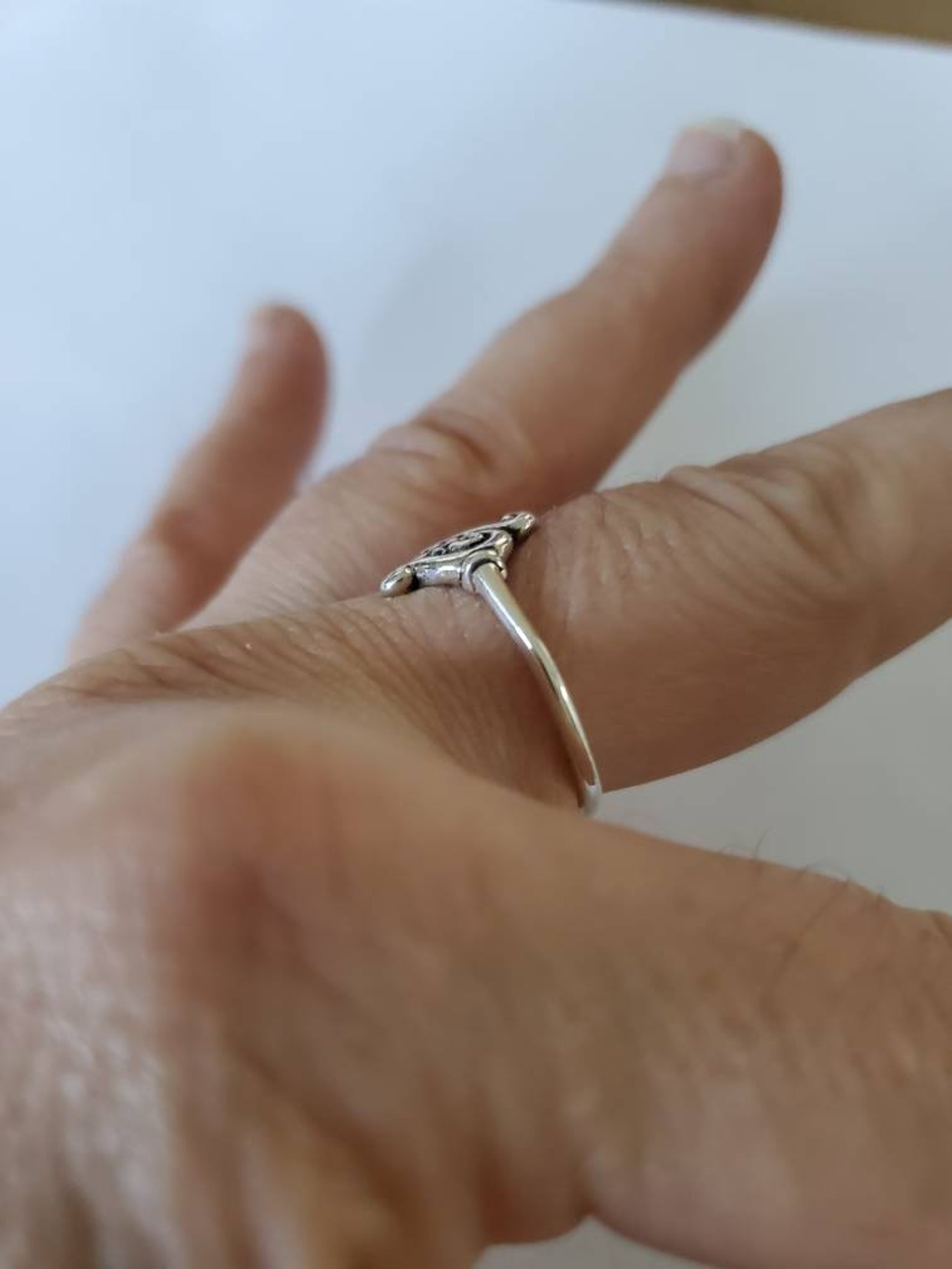 Sterling Silver Swirl Ring - Etsy