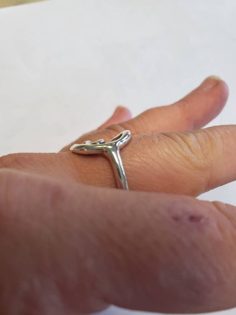 Sterling Silver Circle Wave Swirl Ring R108SS | Etsy