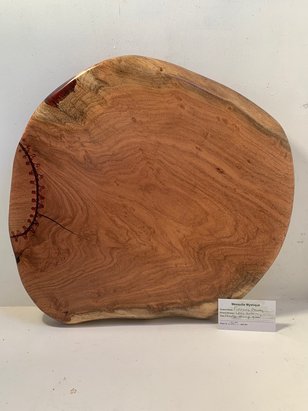 Lazy Susan is Handcrafted From Mesquite Wood and Named, fireside Beauty ...