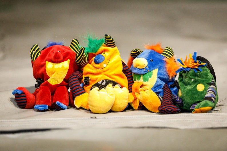 Crimp Chimps Green Monster Stuffed Animal Chalk Bag - Etsy