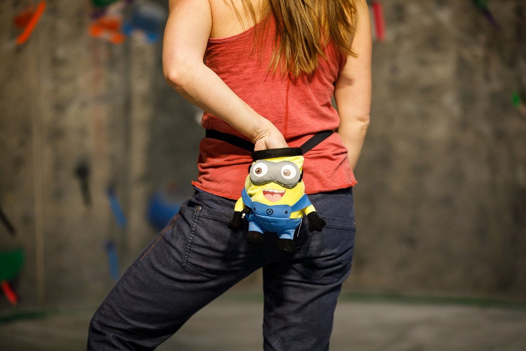 Crimp Chimps Kevin the Minion Stuffed Animal Chalk Bag (from Despicable ...