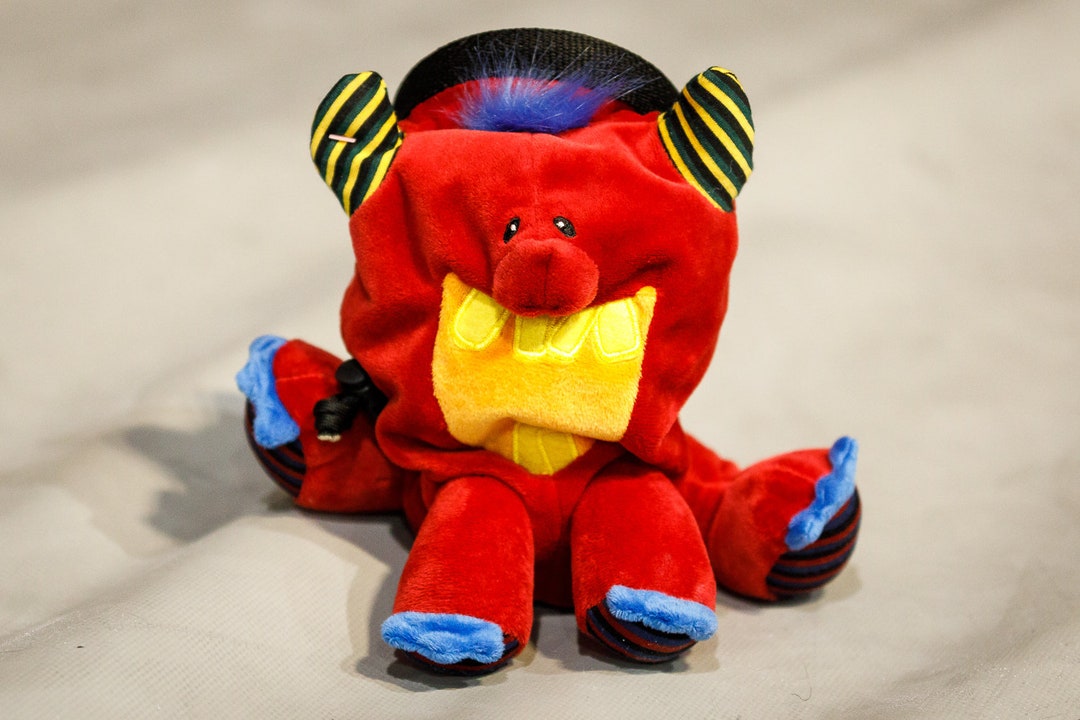 Crimp Chimps Red Monster Stuffed Animal Chalk Bag - Etsy