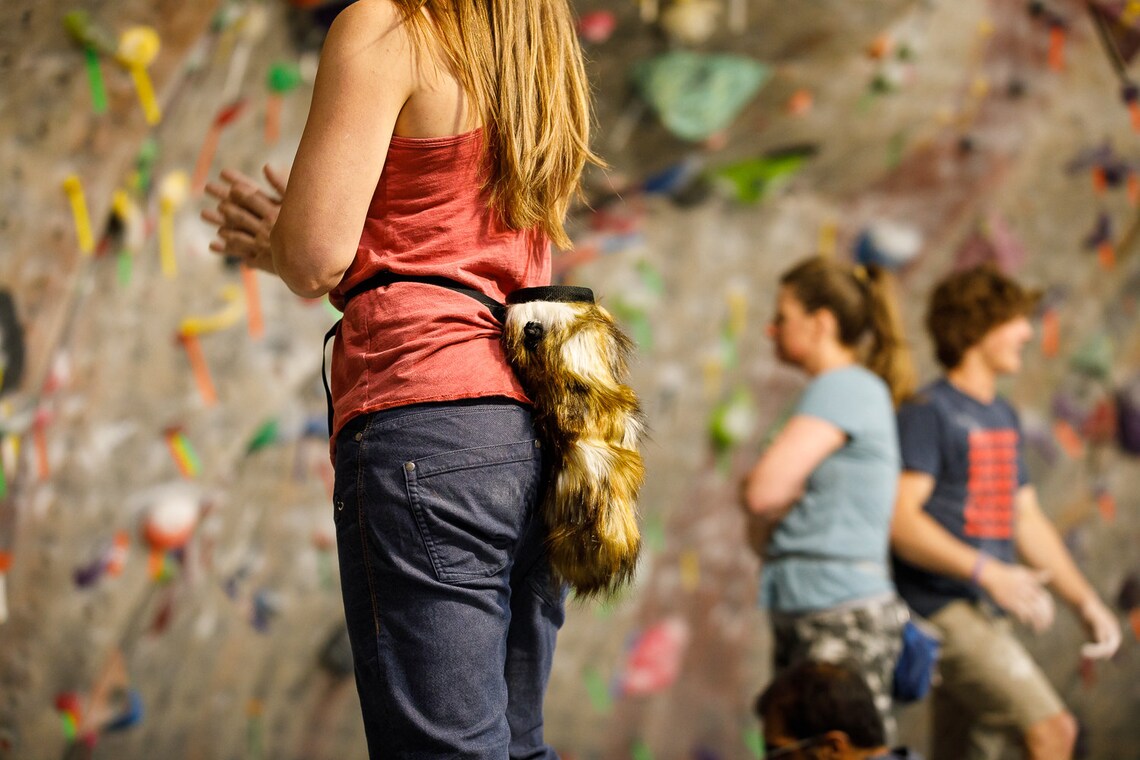 Crimp Chimps Original Calico Cat Tail Stuffed Animal Chalk Bag | Etsy