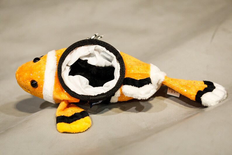 Crimp Chimps Clownfish Stuffed Animal Chalk Bag | Etsy