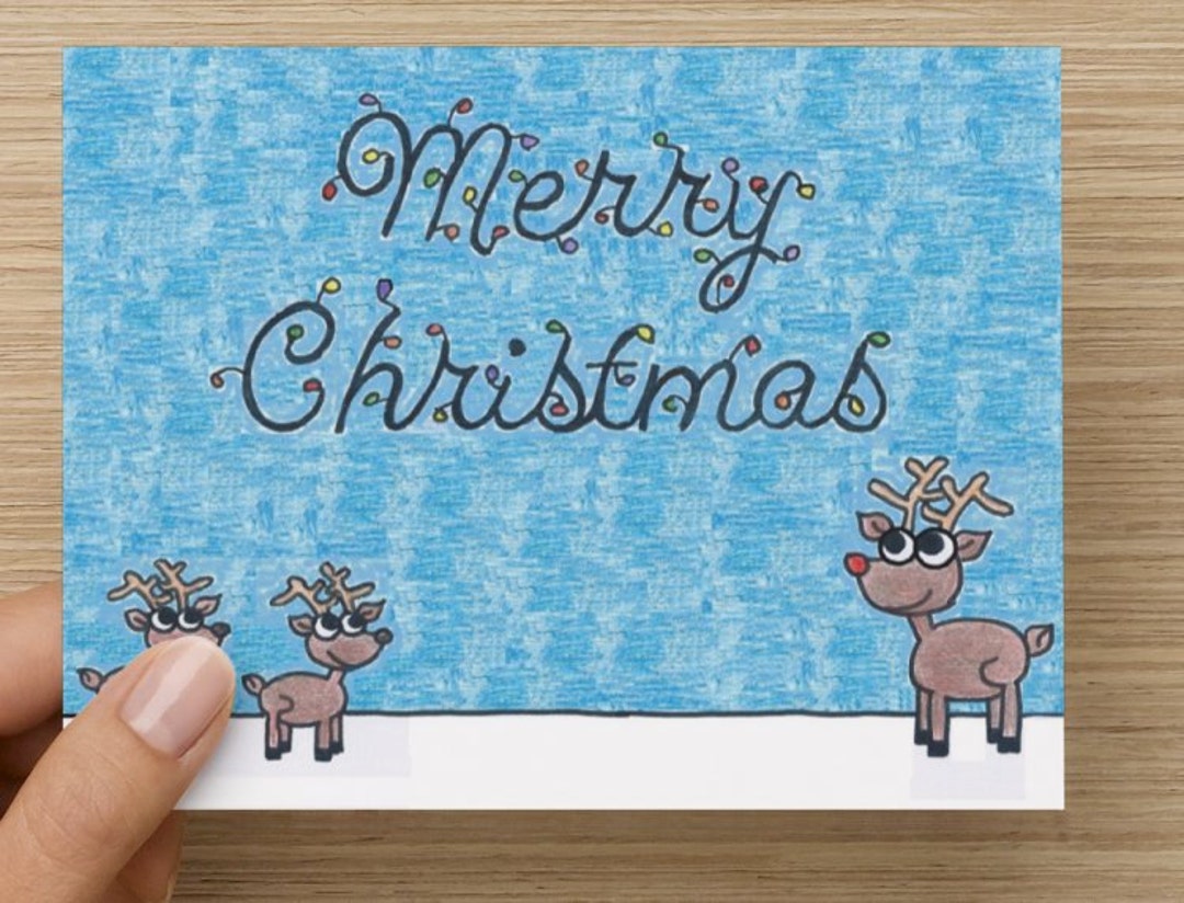 Merry Christmas Card - Etsy