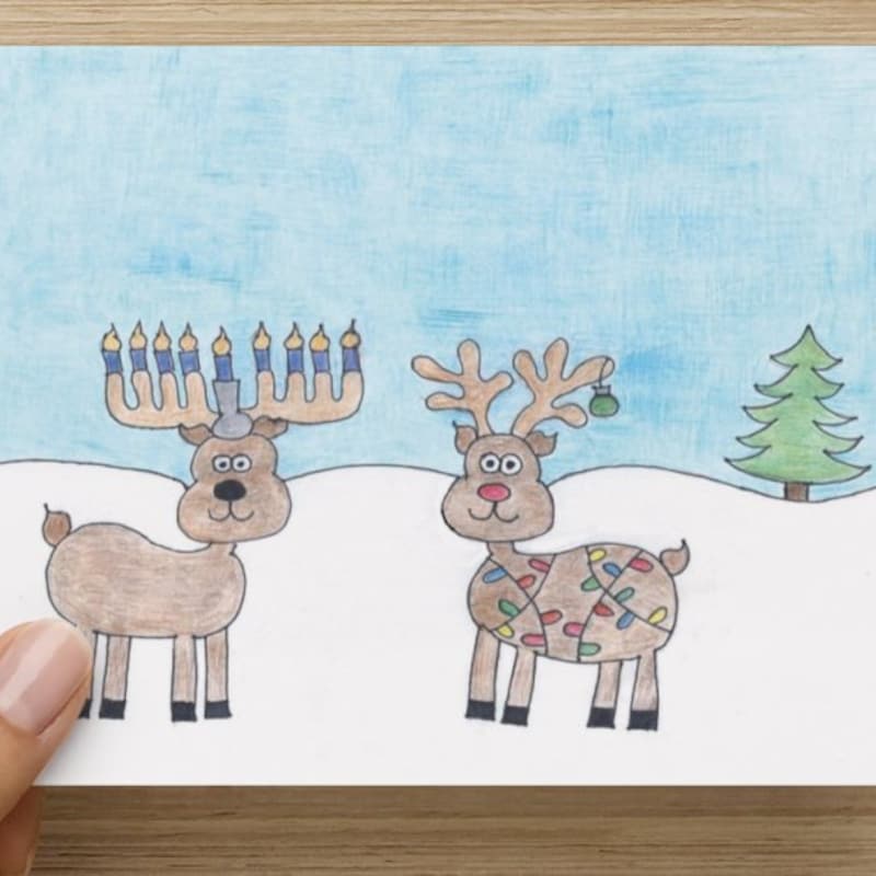 Hanukkah Christmas Cards - Etsy