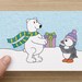 Set of 10 Polar Bear & Penguin Holiday Cards - Etsy