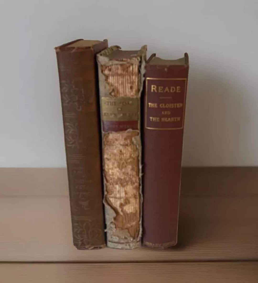 Vintage Terracotta/burnt Orange Book Stack, Book Staging, Book Props ...