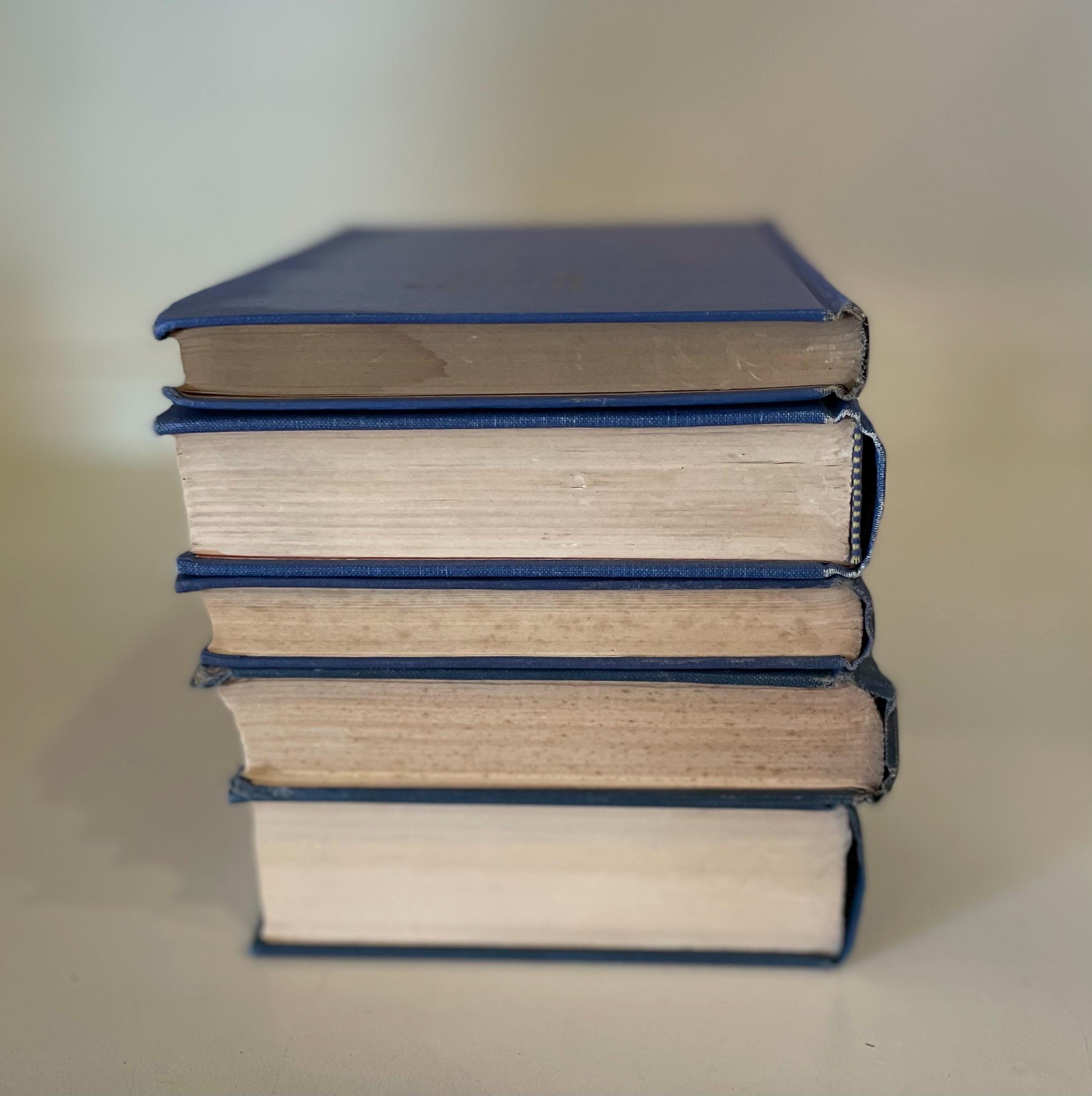 Vintage Book Stack in Shades of Blue Books by Color Book Bundle Book ...