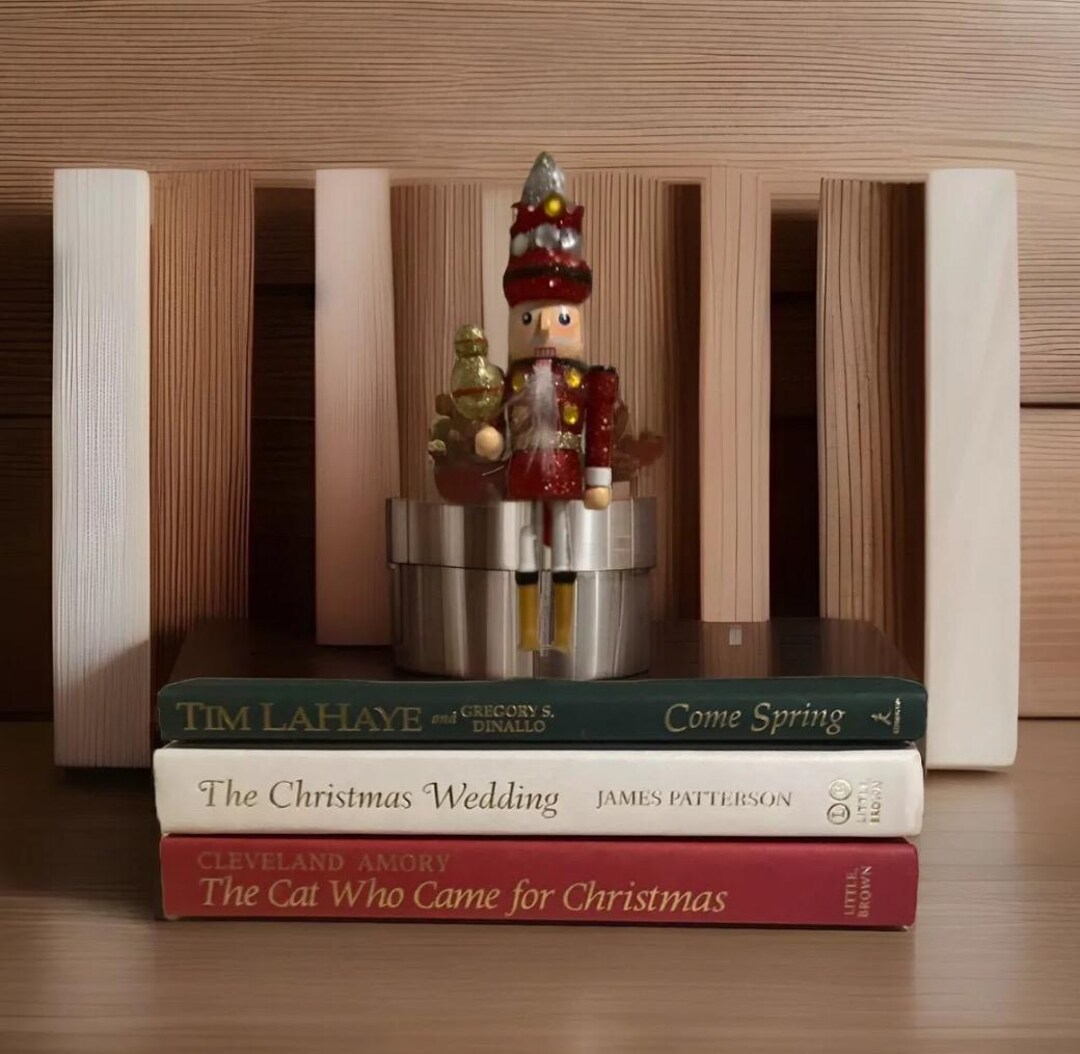 Red and Green Book Stack Books for Christmas Decor Book Props Instant ...