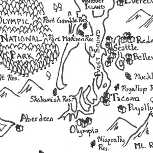 Fantasy Map of Washington State - Etsy