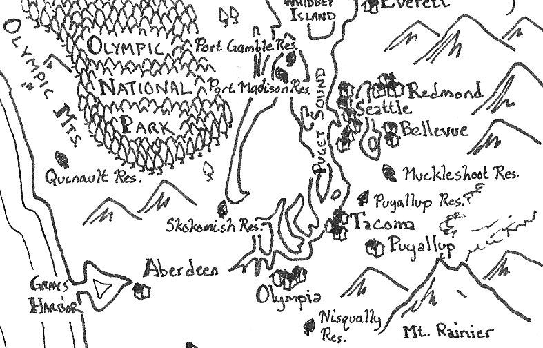 Fantasy Map of Washington State - Etsy