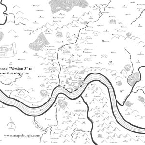 Fantasy Map of Cincinnati - Etsy
