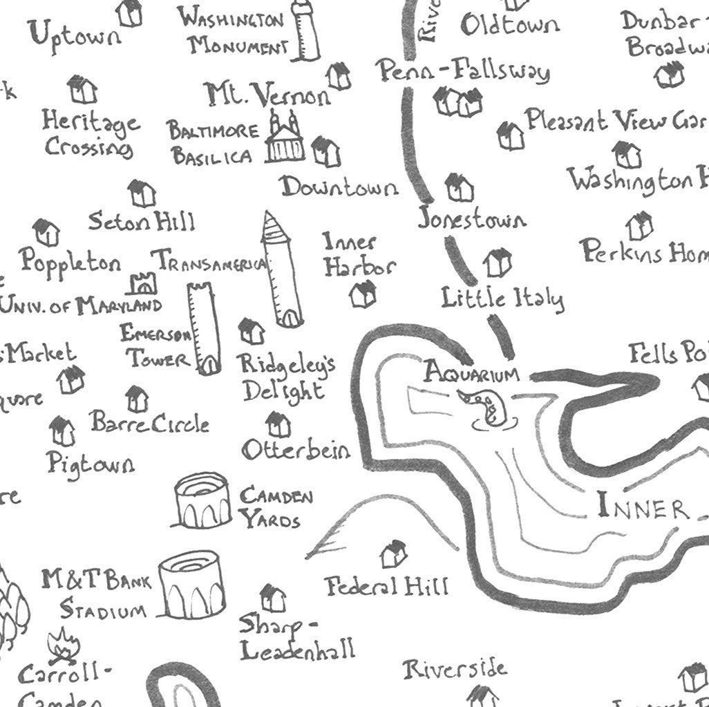 Fantasy Map of Baltimore - Etsy