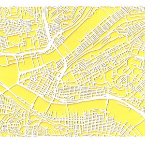 Pittsburgh -- Cut Paper Map (print) - Etsy
