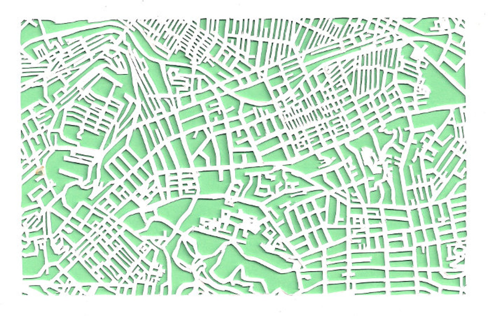 Pittsburgh Neighborhoods Cut Paper Map 5x7 - Etsy