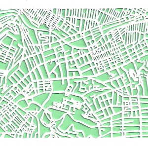 Pittsburgh Neighborhoods Cut Paper Map (5x7) - Etsy