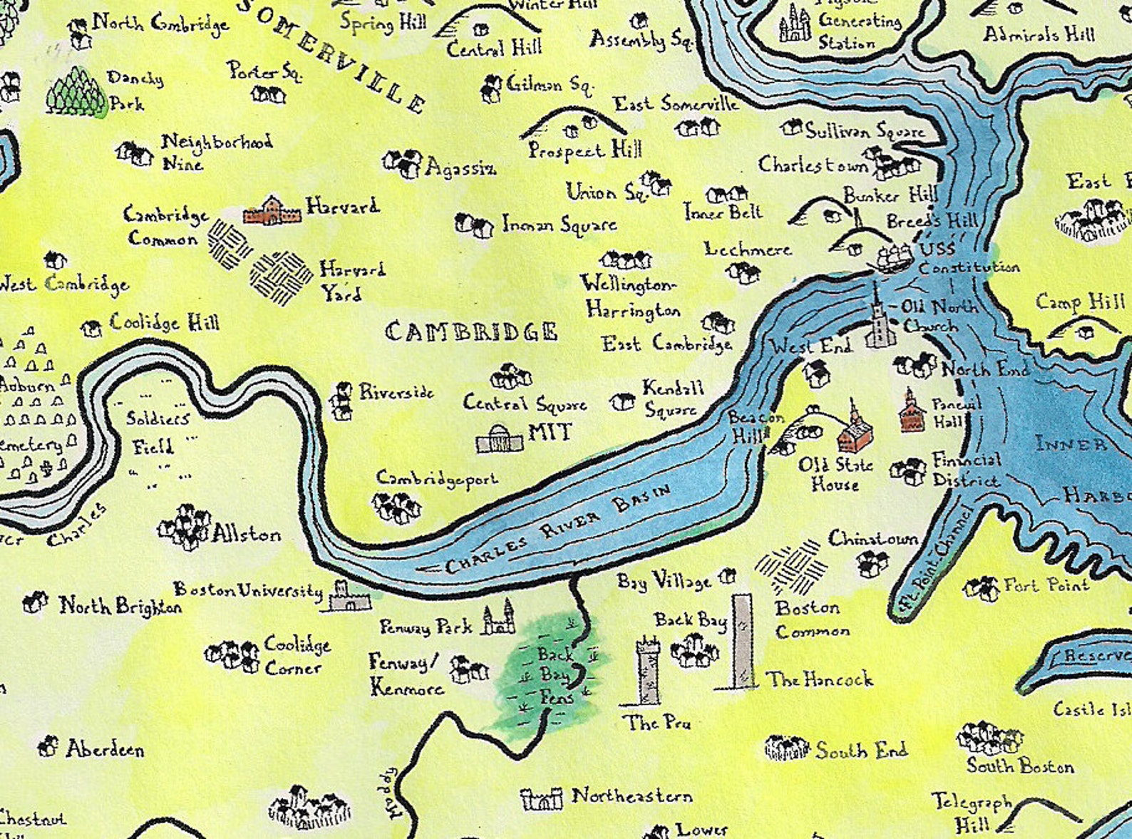 Fantasy Map of Boston - Etsy