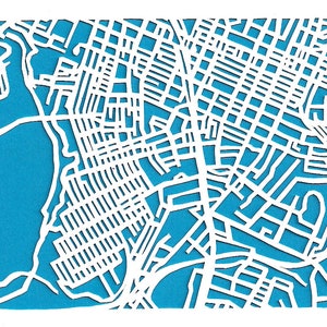 Pittsburgh Neighborhoods Cut Paper Map (5x7) - Etsy