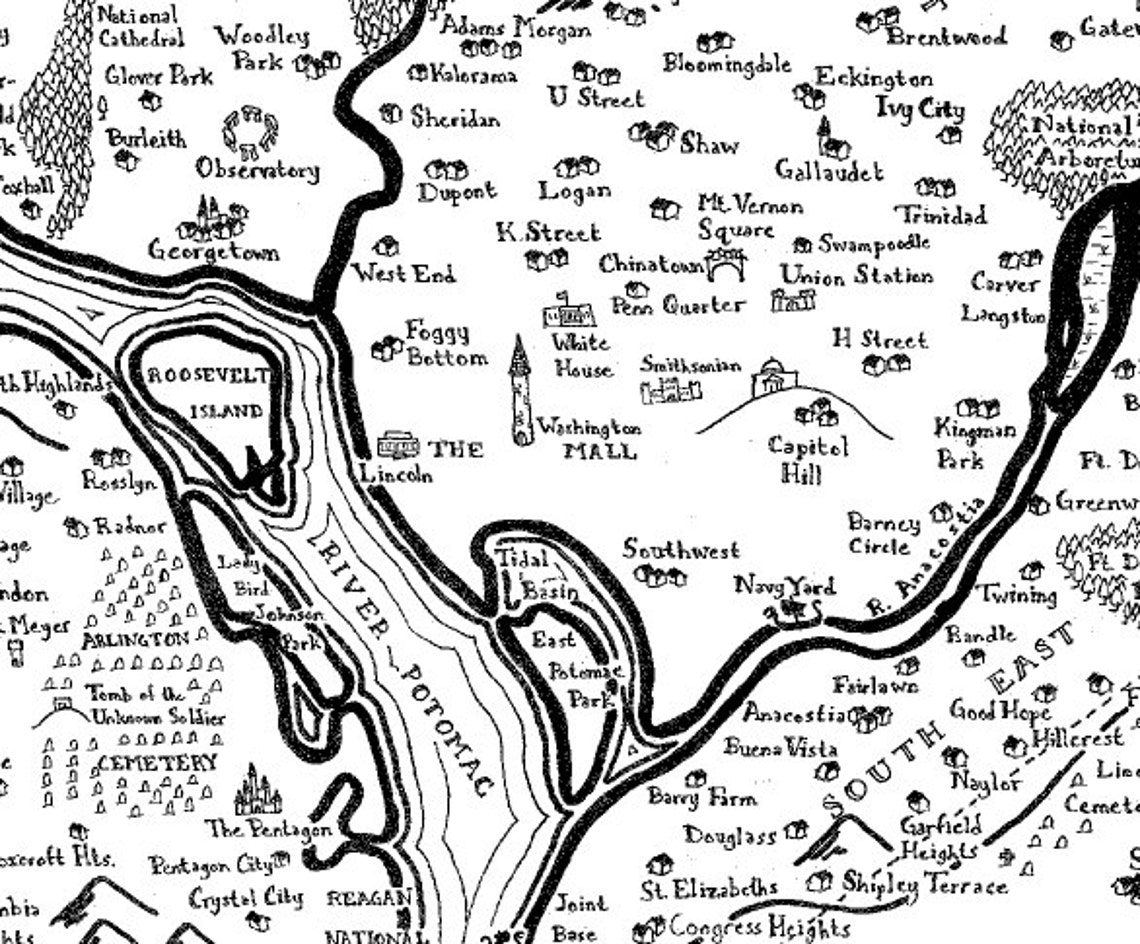 Fantasy Map of Washington DC - Etsy