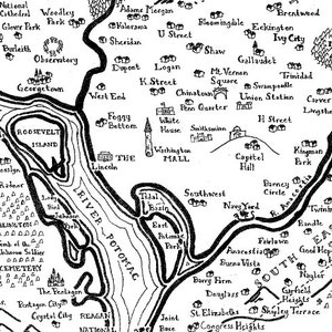 Fantasy Map of Washington, DC - Etsy