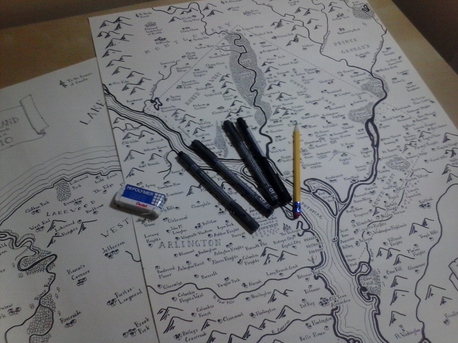 Custom Fantasy Map of Your City or Region - Poster Size - Etsy