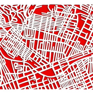 Pittsburgh Neighborhoods Cut Paper Map (5x7) - Etsy