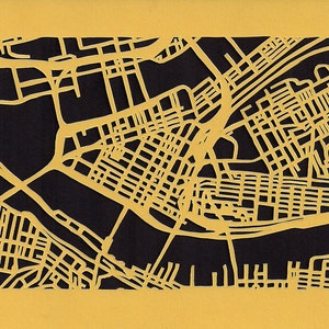 Pittsburgh Neighborhoods Cut Paper Map (5x7) - Etsy
