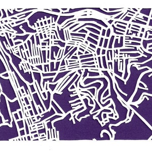 Pittsburgh Neighborhoods Cut Paper Map (5x7) - Etsy