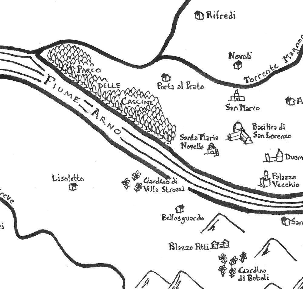 Fantasy Map of Florence (firenze) Italy - Etsy
