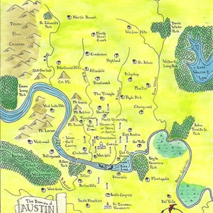 Fantasy Map of Austin - Etsy