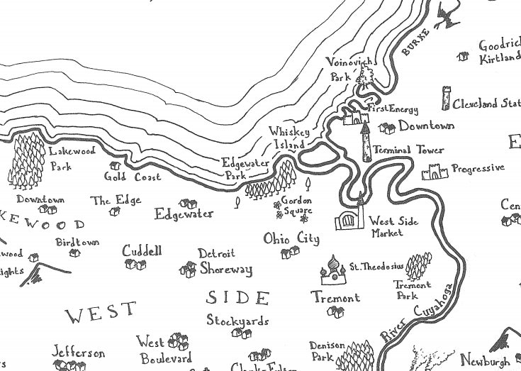Fantasy Map of Cleveland - Etsy