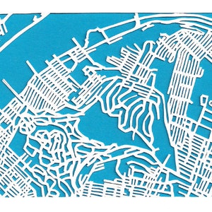 Pittsburgh Neighborhoods Cut Paper Map (5x7) - Etsy