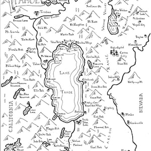 Fantasy Maps of California Cities: Lake Tahoe, San Diego, Santa Barbara ...