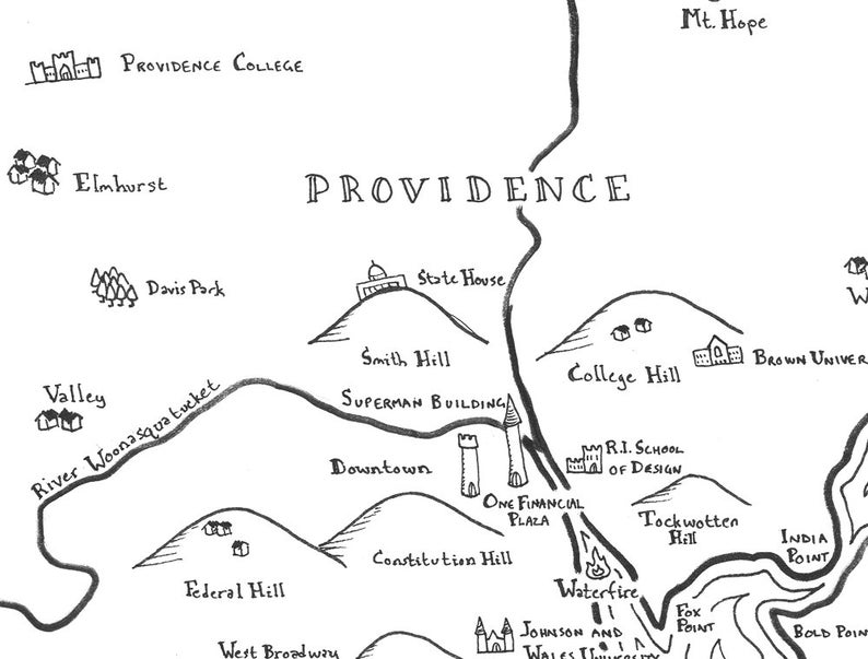 Fantasy Map of Providence - Etsy