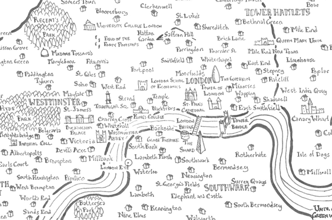 Fantasy Map of London - Etsy
