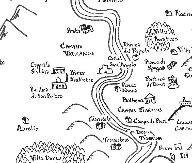 Fantasy Map of Rome - Etsy