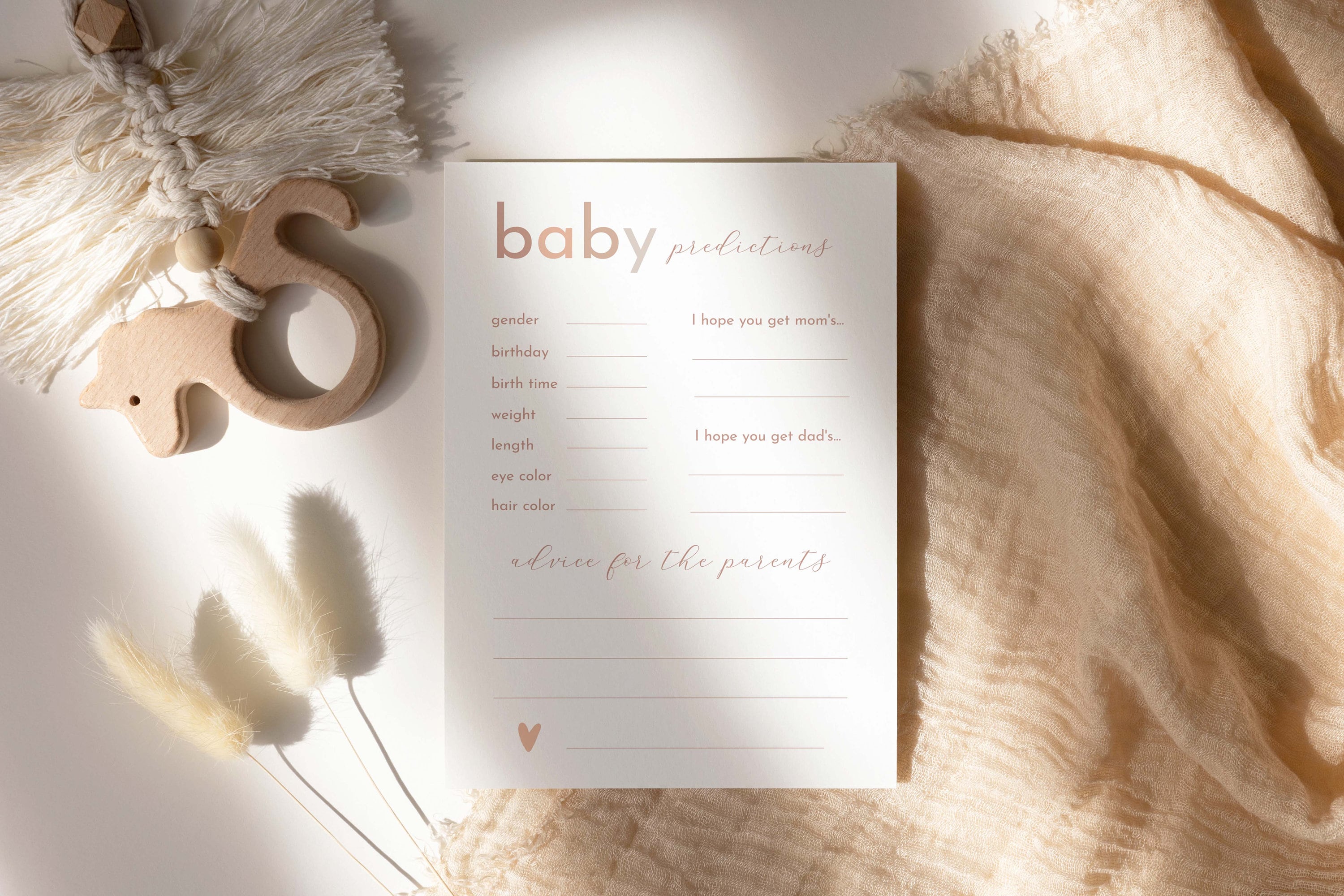Baby Prediction Cards Editable / Baby Predictions and Advice Template ...