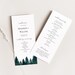 Pine Tree Wedding Program Template / Rustic Pine Forest Editable Program Template / Printable ...
