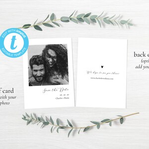 SIMPLE Photo Save the Date, Small Size Save the Date Card, Modern Save ...