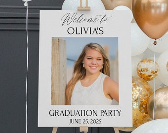 Graduation Welcome Sign 2024, Graduation Party Sign With Picture ...