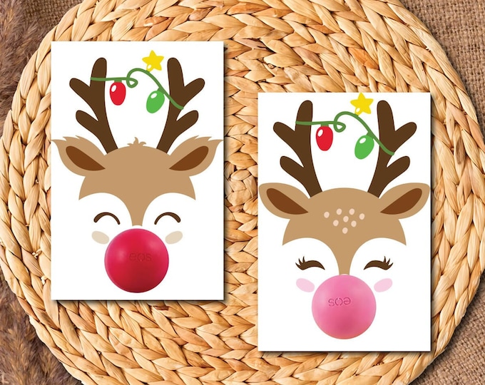 EOS Lip Balm Christmas Holiday Card Digital Printable Eos Lip Balm ...