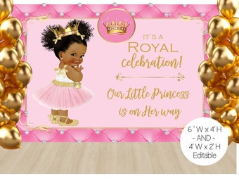 Princess Baby Shower Backdrop Princess Glitter Backdrop - Etsy