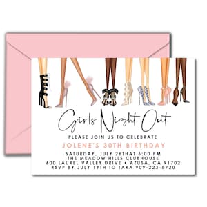 Girls Night Out Birthday Invitation, Ladies Night Out Birthday Invites ...