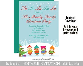 Caroling Invitation - Etsy